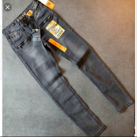 Vigoss | Bottoms | Vigoss Girls Denim Jeans Jagger Super Stretch Grey ...